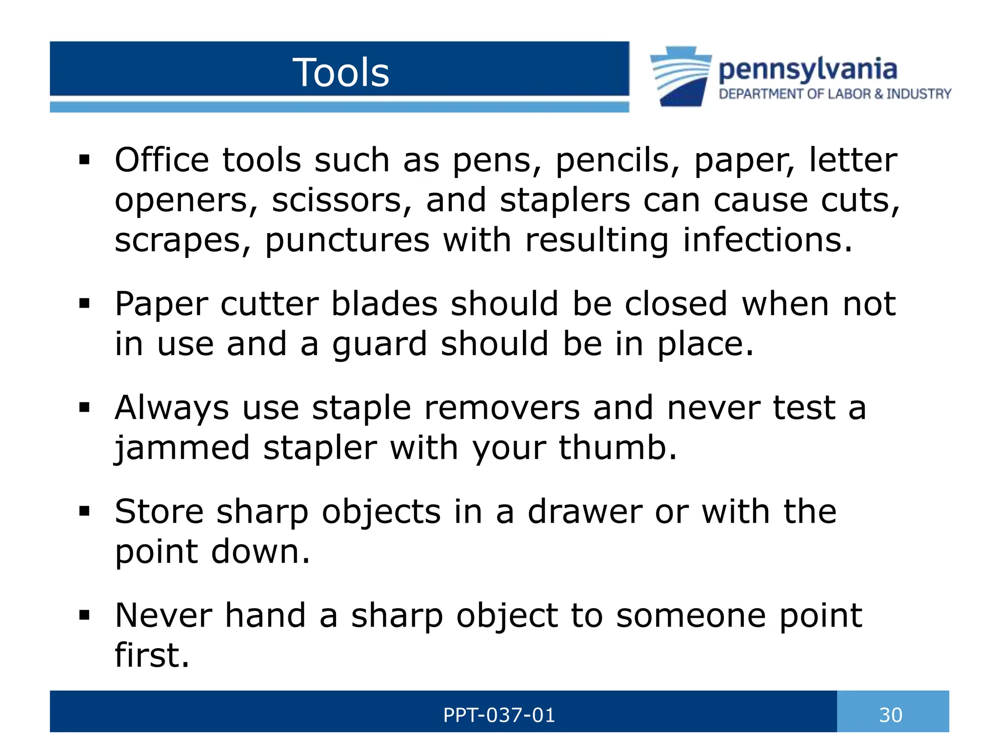 Office Safety slides for office employees | PPTX
