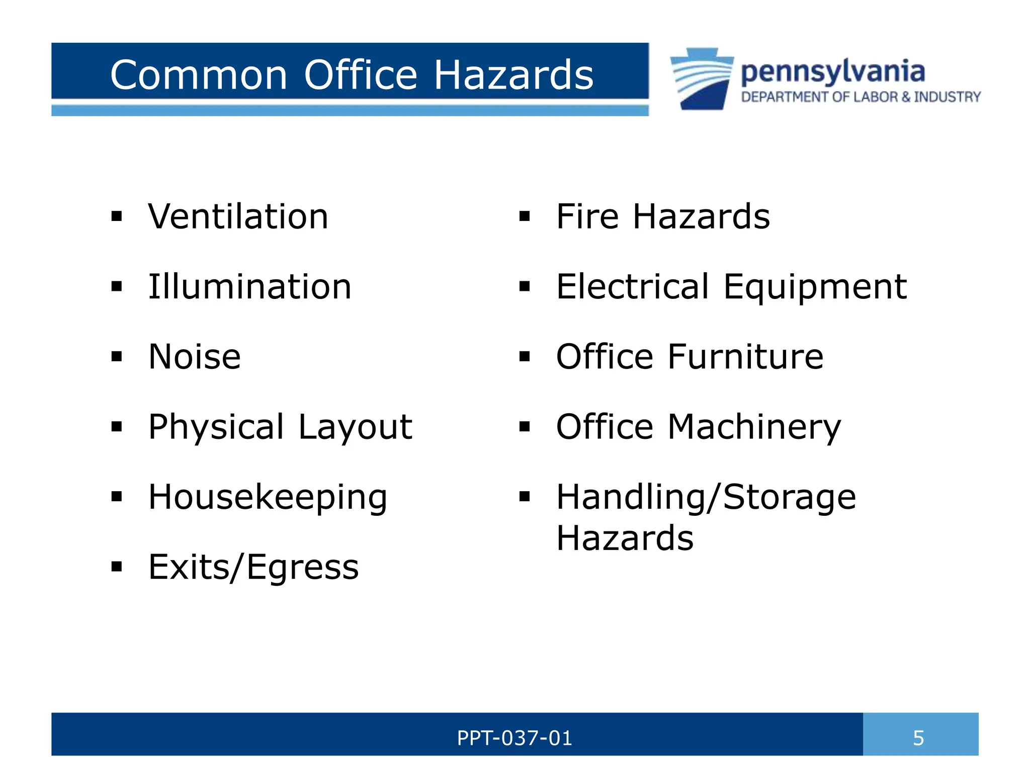 Office Safety slides for office employees | PPTX