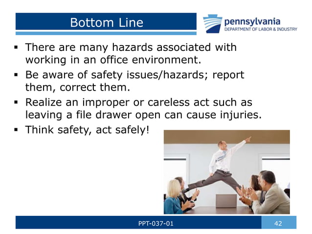 Office Safety slides for office employees | PPTX