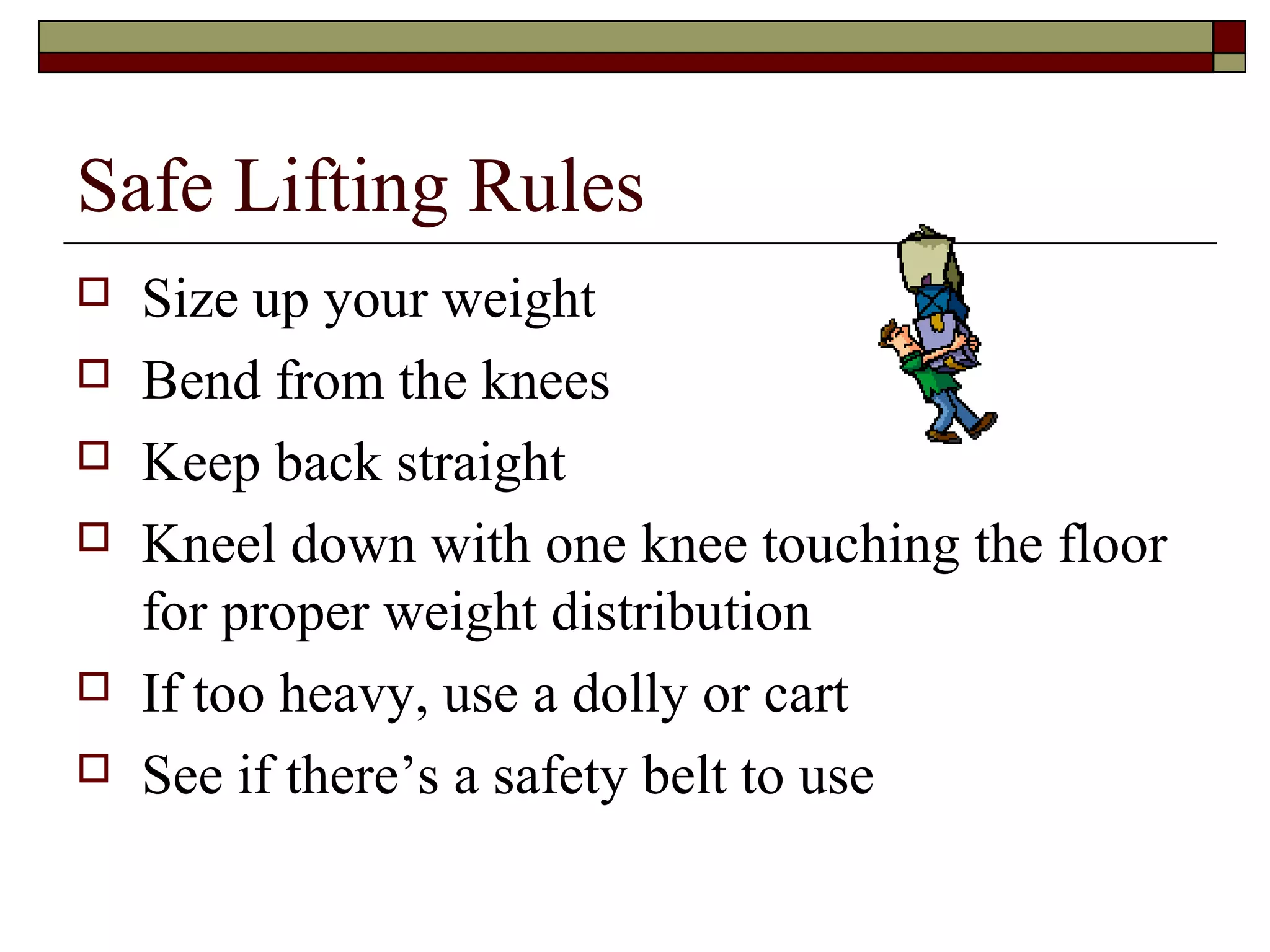 Office safety with visual exam at end | PPT | First Aid | Injuries