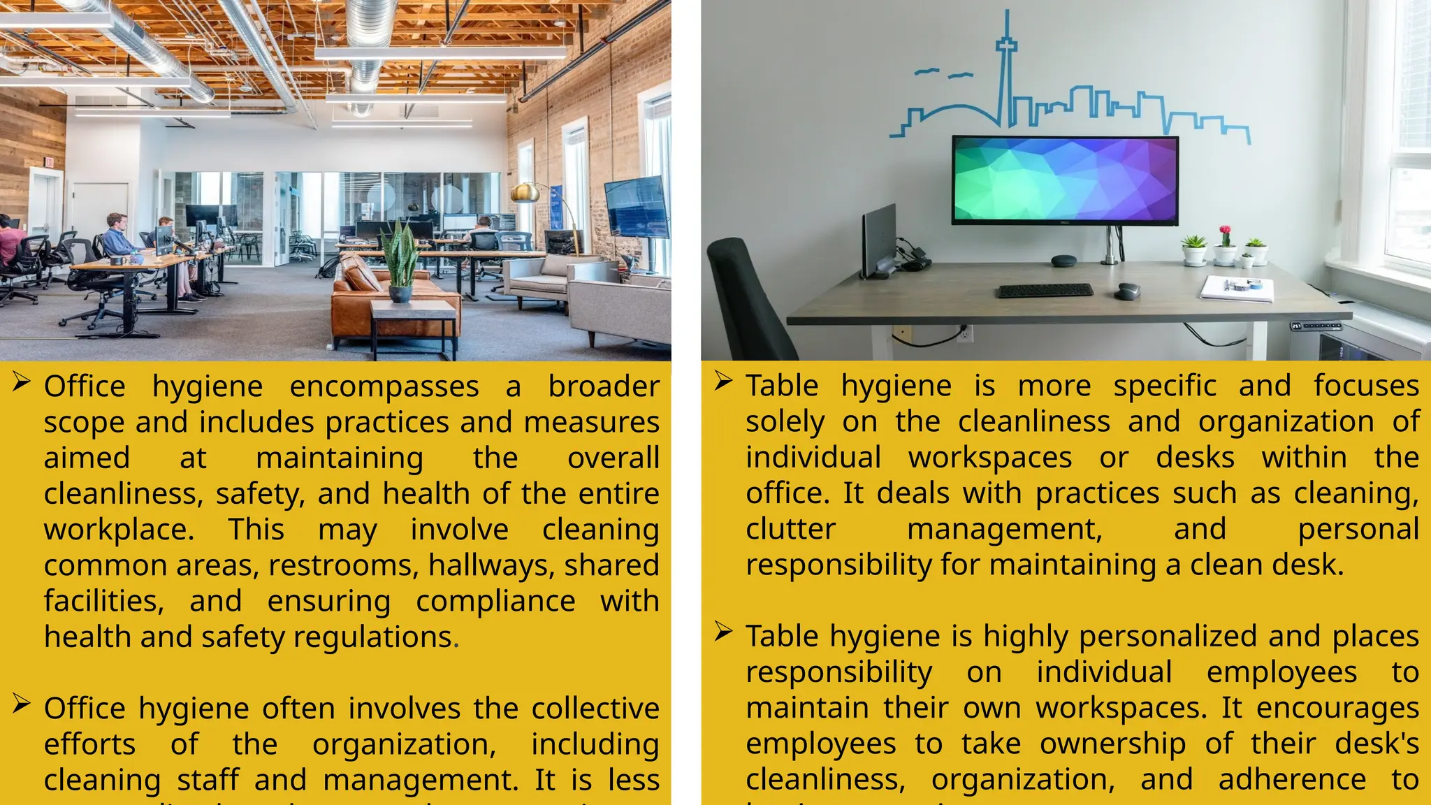 Presentation on Office Hygiene, Table Hygiene, | PPTX