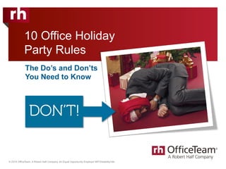 10 Office Holiday Party Rules | PPT