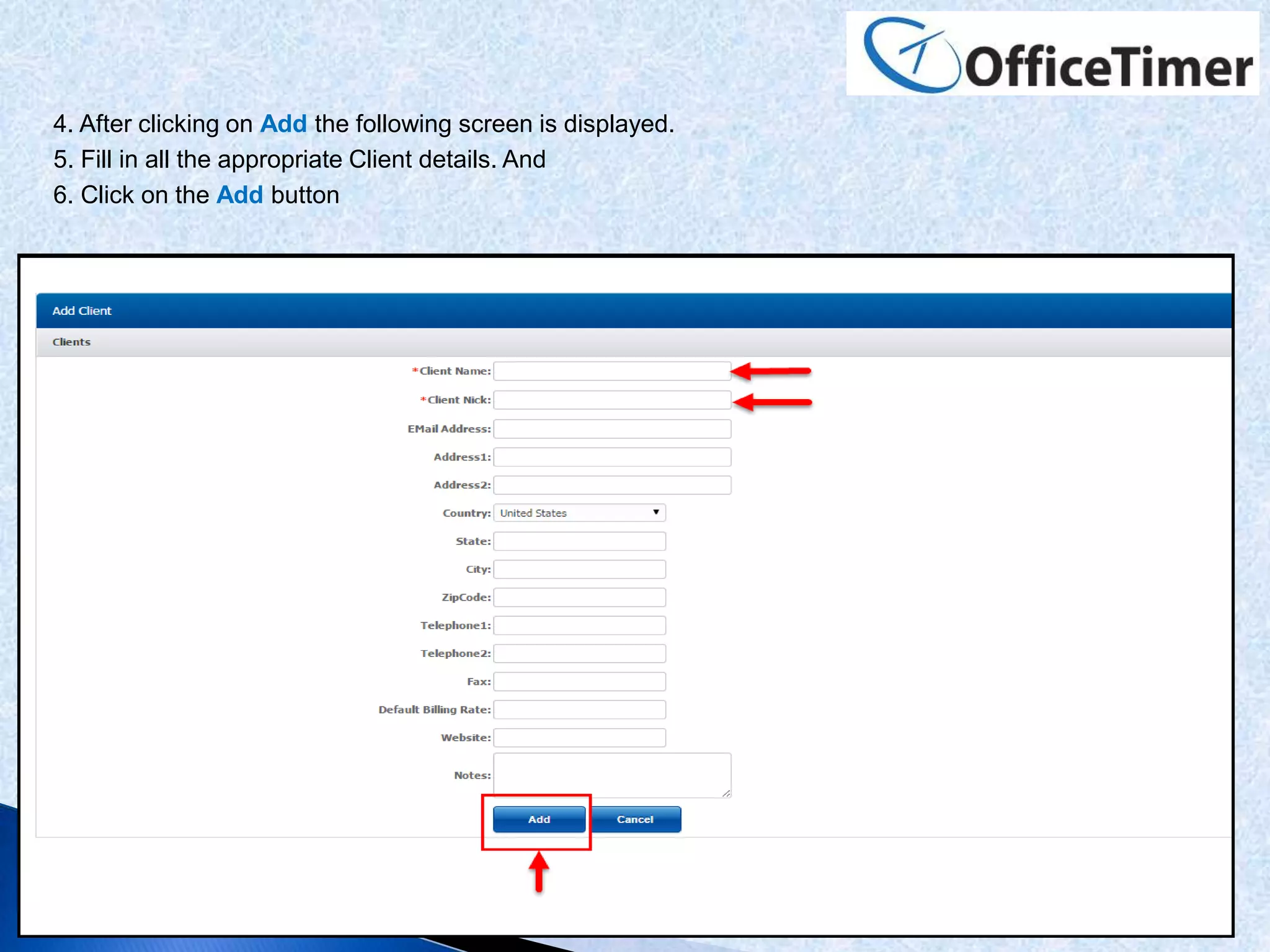 Office timer tutorial for beginners to add Clients, Employees, Projects and Tasks. | PPTX ...