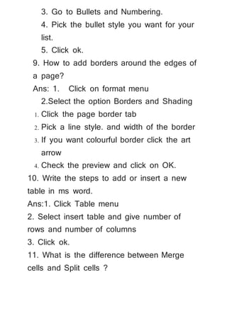 CLASS IX COMPUTER APPLICATIONS | DOCX | Desktop Publishing | Computer ...