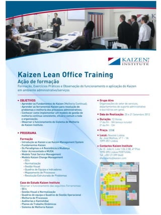 Kaizen Lean Office training | PPTX