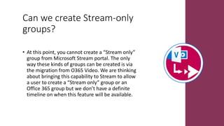 Office 365 Video migration to microsoft stream cinci | PPT
