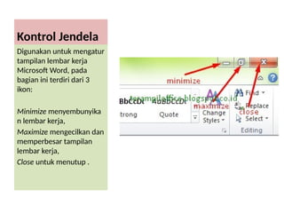fitur - fitu dan konten microsoft office word | PPTX