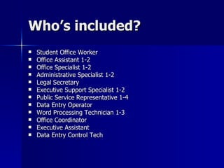 Office worker classification study[rev2] | PPT | Human Resources | Business