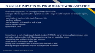 Office work station Design.pptx | Injuries | Diseases and Conditions