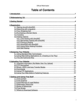 Official Webmaster | PDF