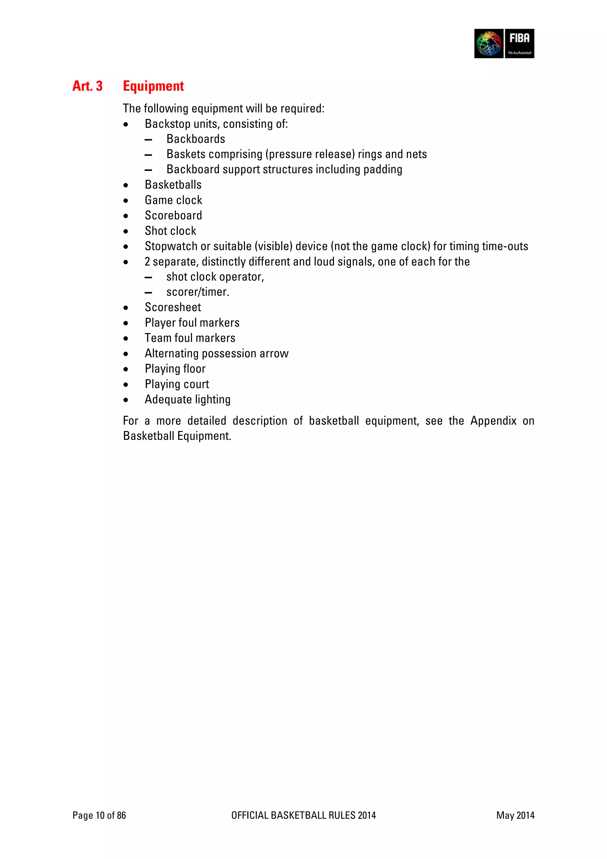 Official basketball rules_2014_y | PDF