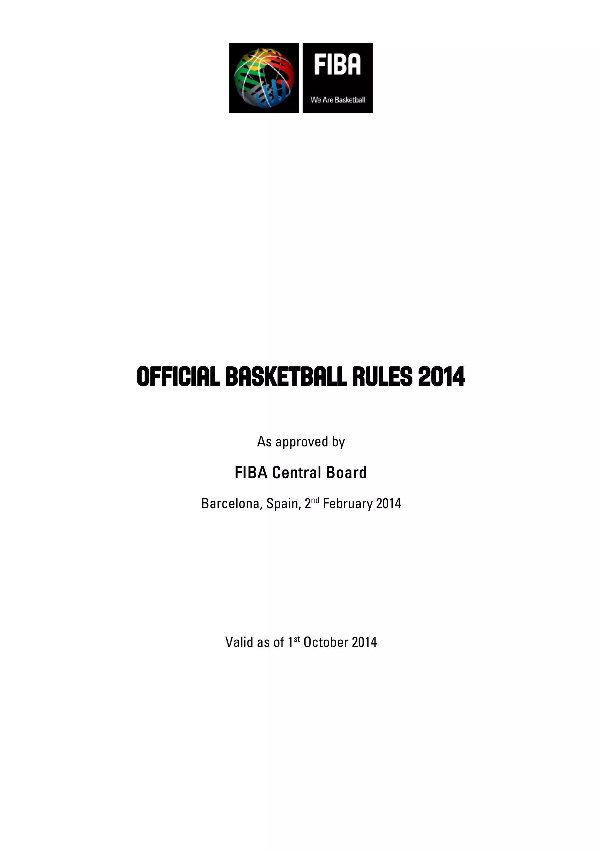 FIBA Official basketball rules | PDF