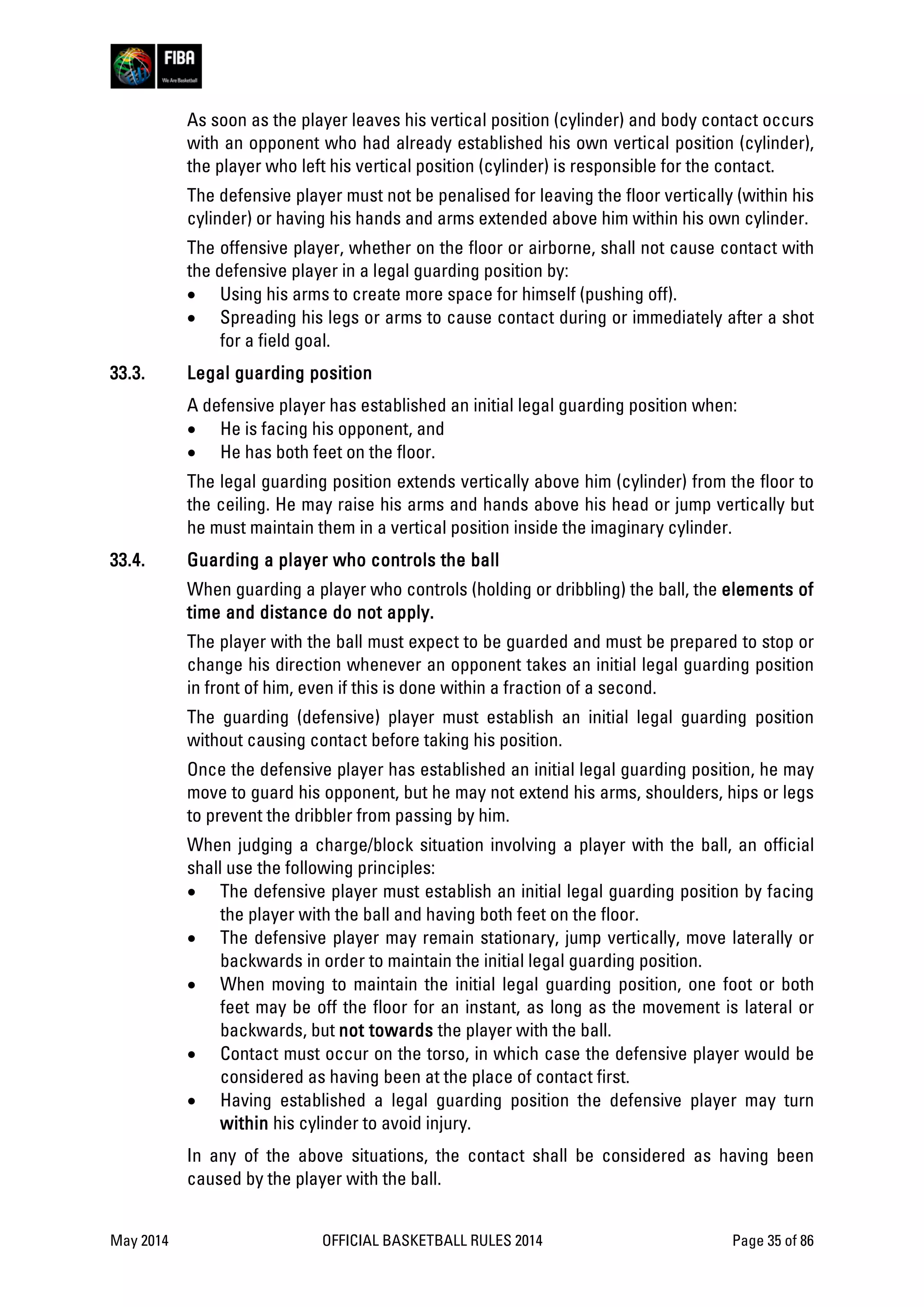 FIBA Official basketball rules | PDF