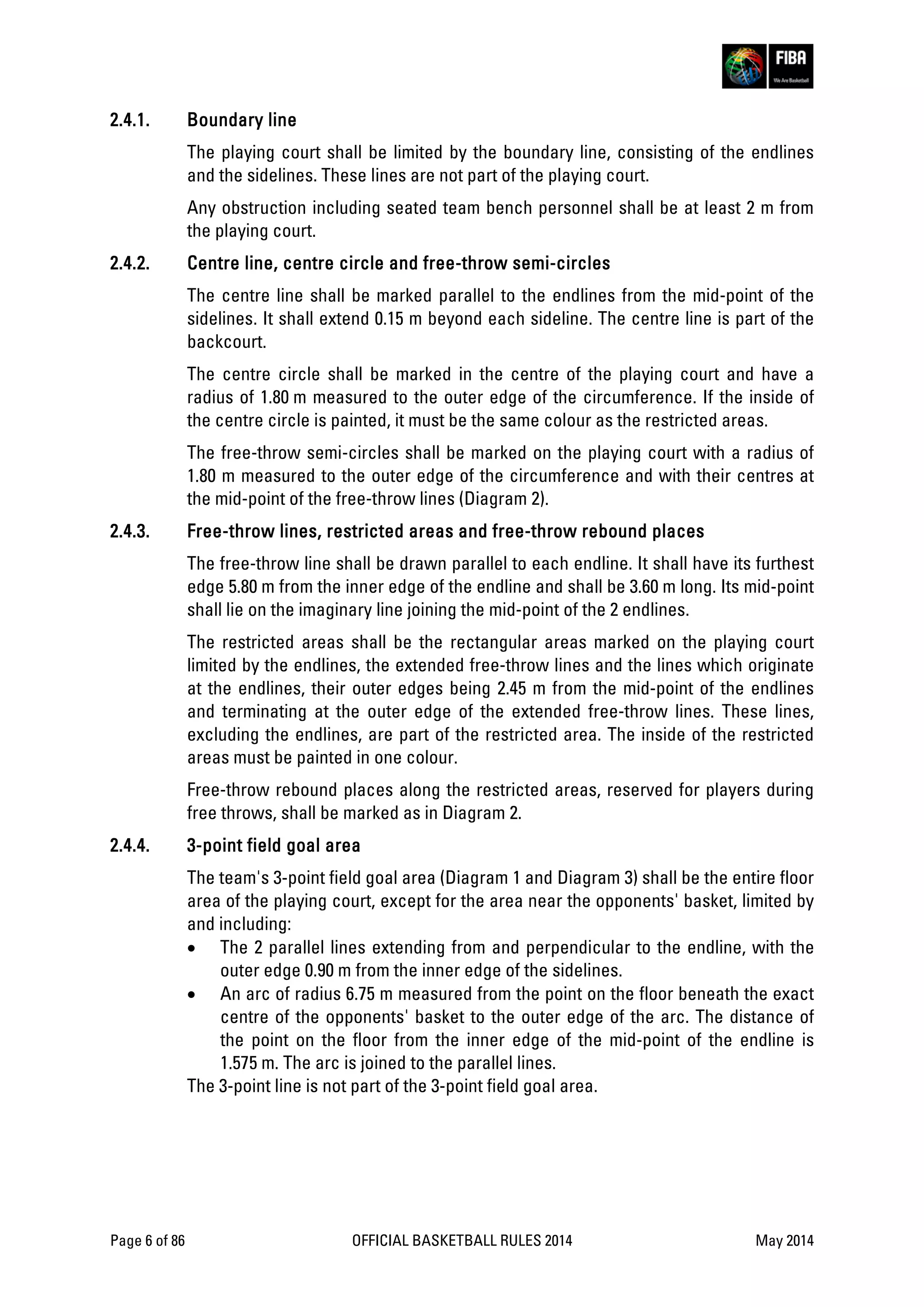 FIBA Official basketball rules | PDF