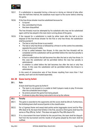 FIBA Official basketball rules | PDF