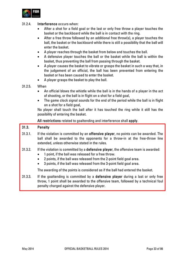 FIBA Official basketball rules | PDF