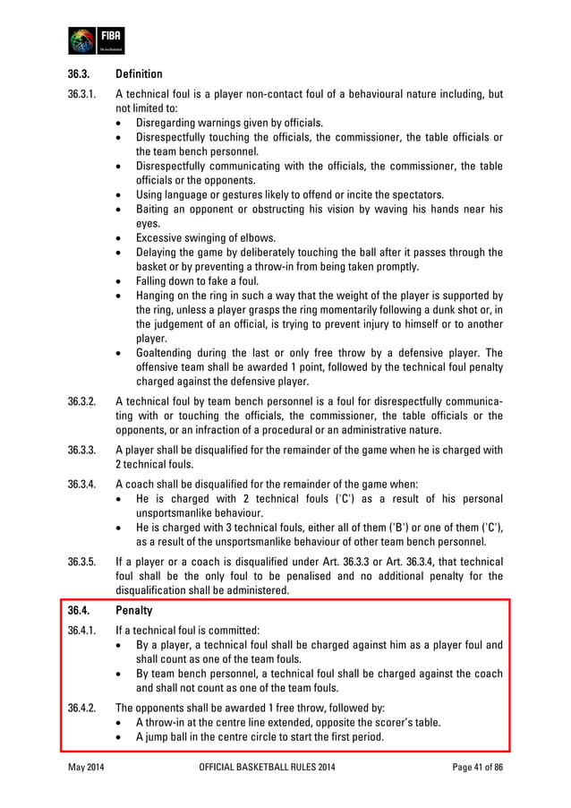 FIBA Official basketball rules | PDF