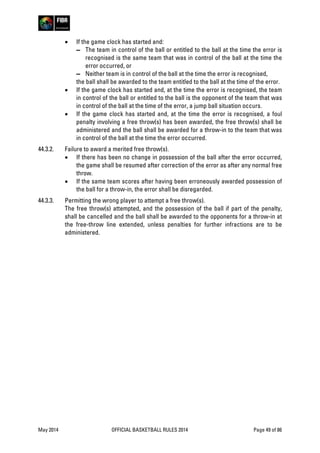 FIBA Official basketball rules | PDF
