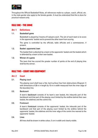 FIBA Official basketball rules | PDF