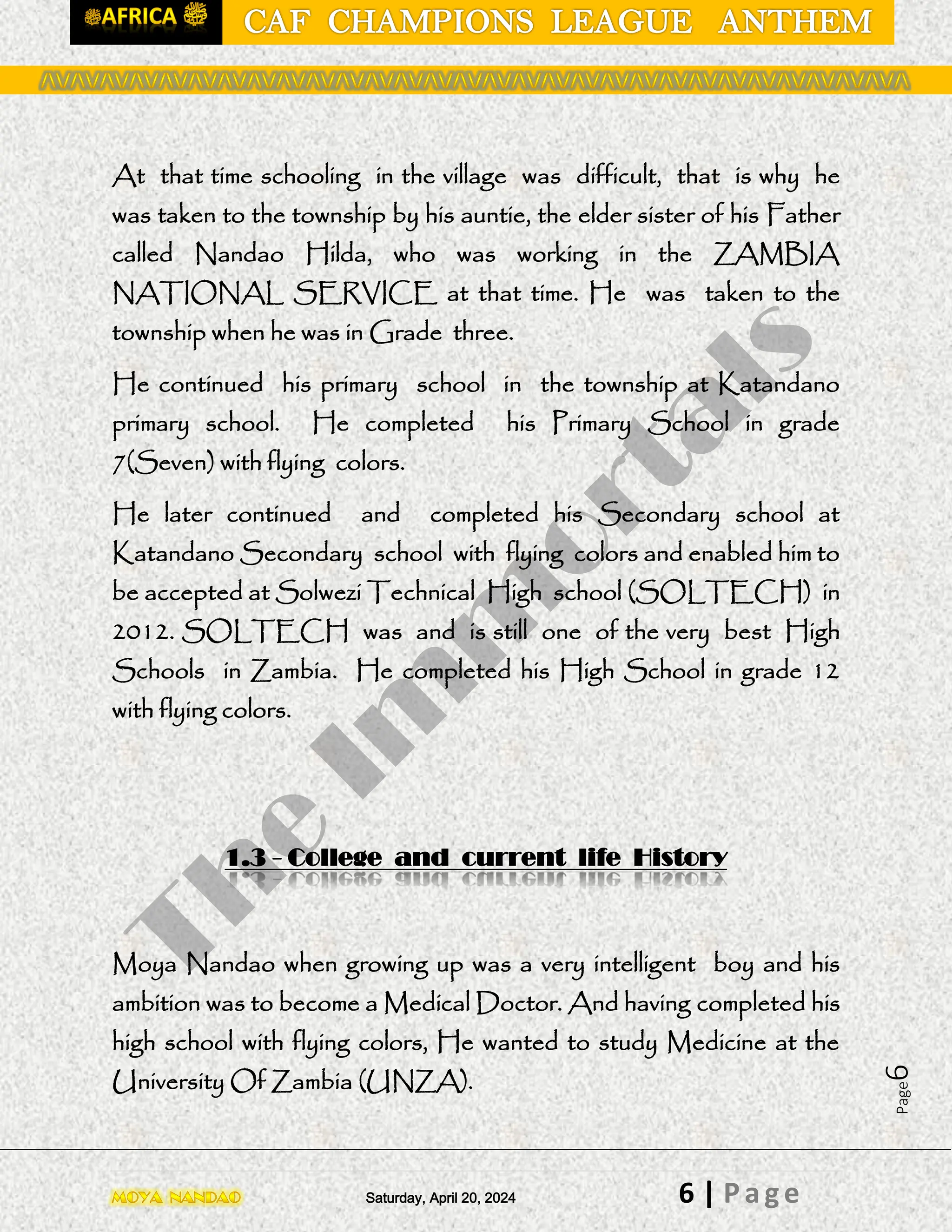 Official Caf champion league anthem Book.pdf