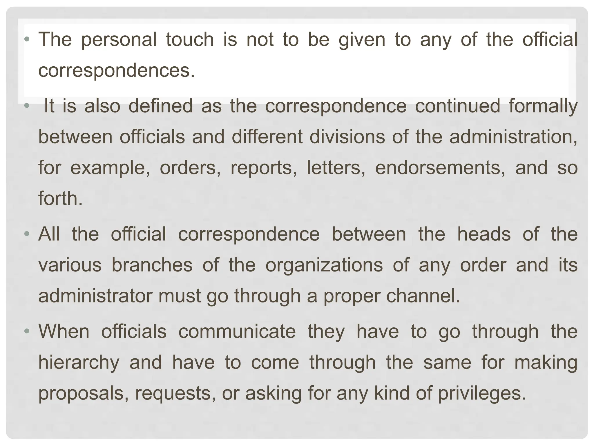 OFFICIAL CORRESPONDENCE, Format of all correspondence.pptx