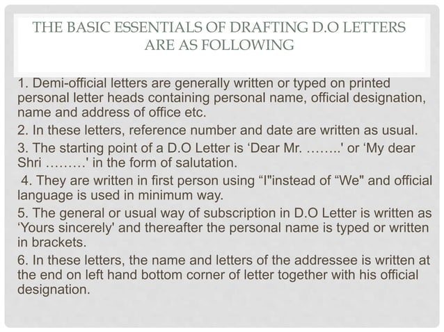 OFFICIAL CORRESPONDENCE, Format of all correspondence.pptx