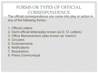 OFFICIAL CORRESPONDENCE, Format of all correspondence.pptx