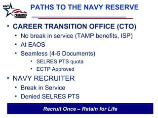 Navy Reserve CTO Presentation | PPT | Personal Finance