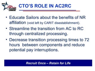 Navy Reserve CTO Presentation | PPT | Personal Finance