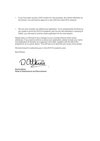 Official deferral letter | PDF