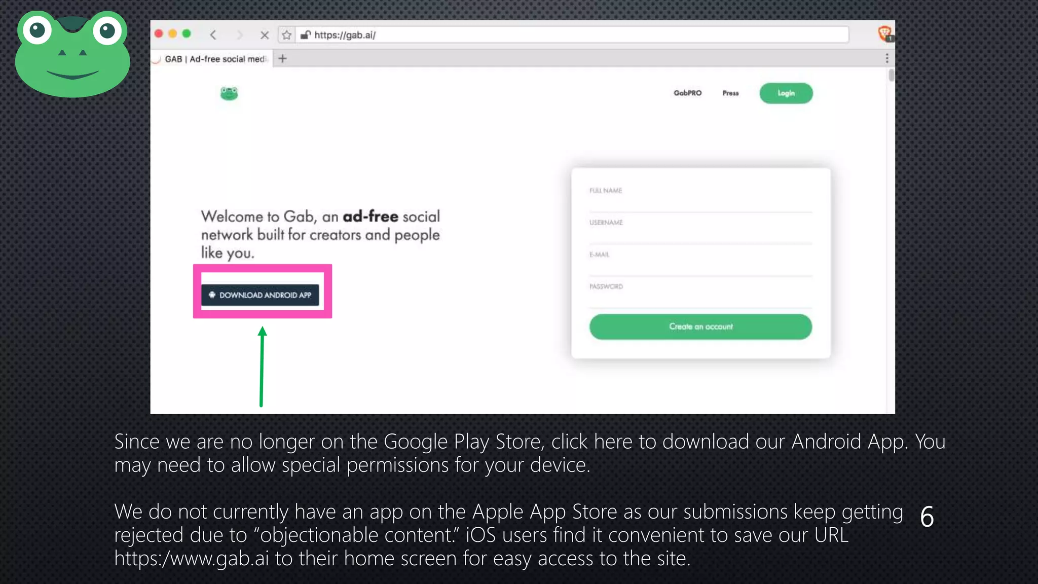 Official Gab Official How-To Tutorial | PPTX | Social Networking | Internet