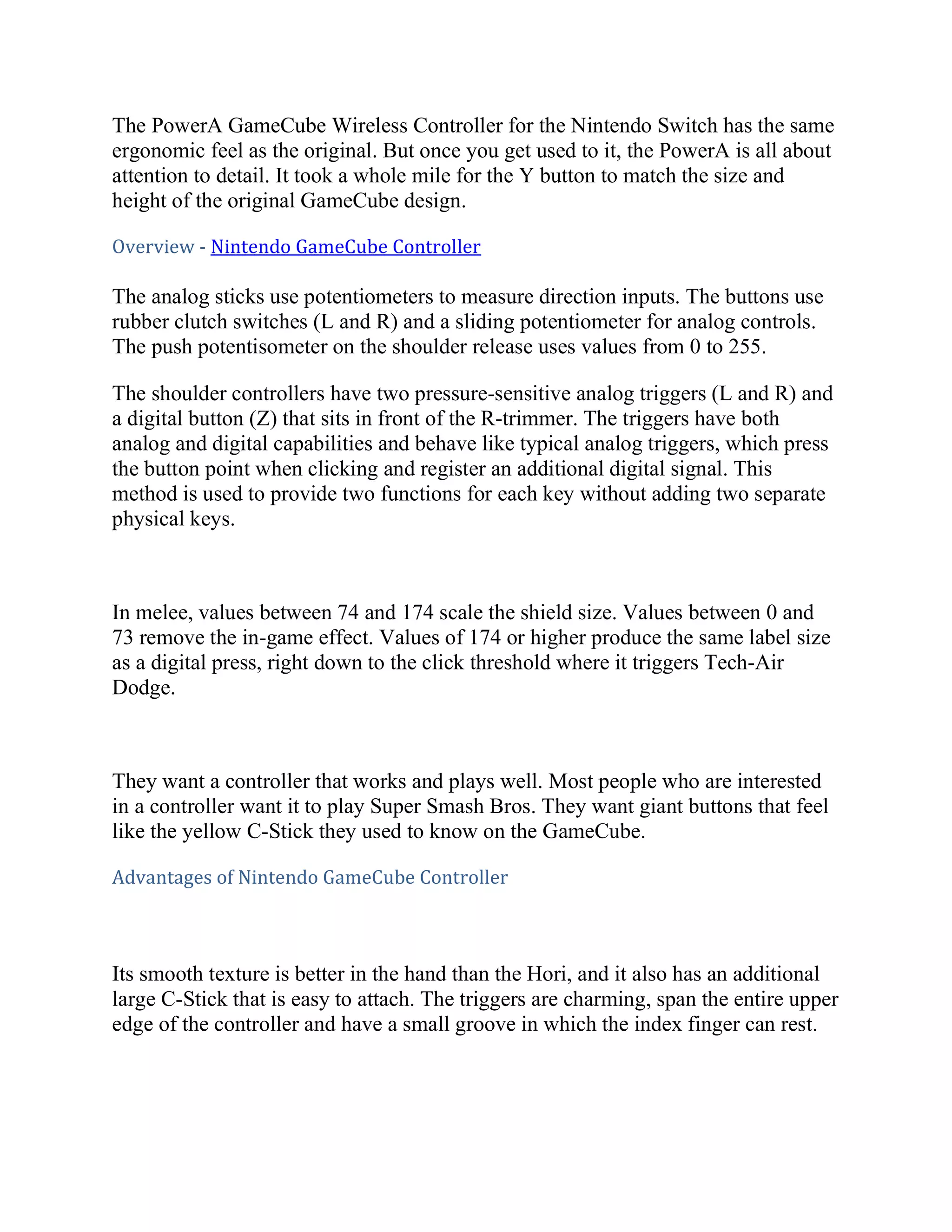 Official gamecube controller | PDF