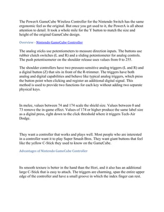 Official gamecube controller | PDF