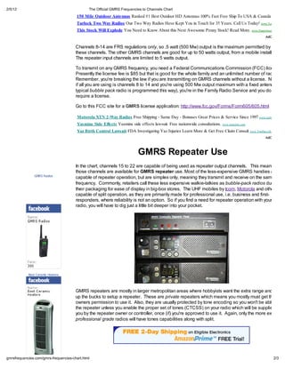 Official gmrs frequencies_chart | PDF