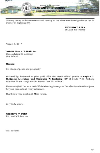 Official grades | DOCX