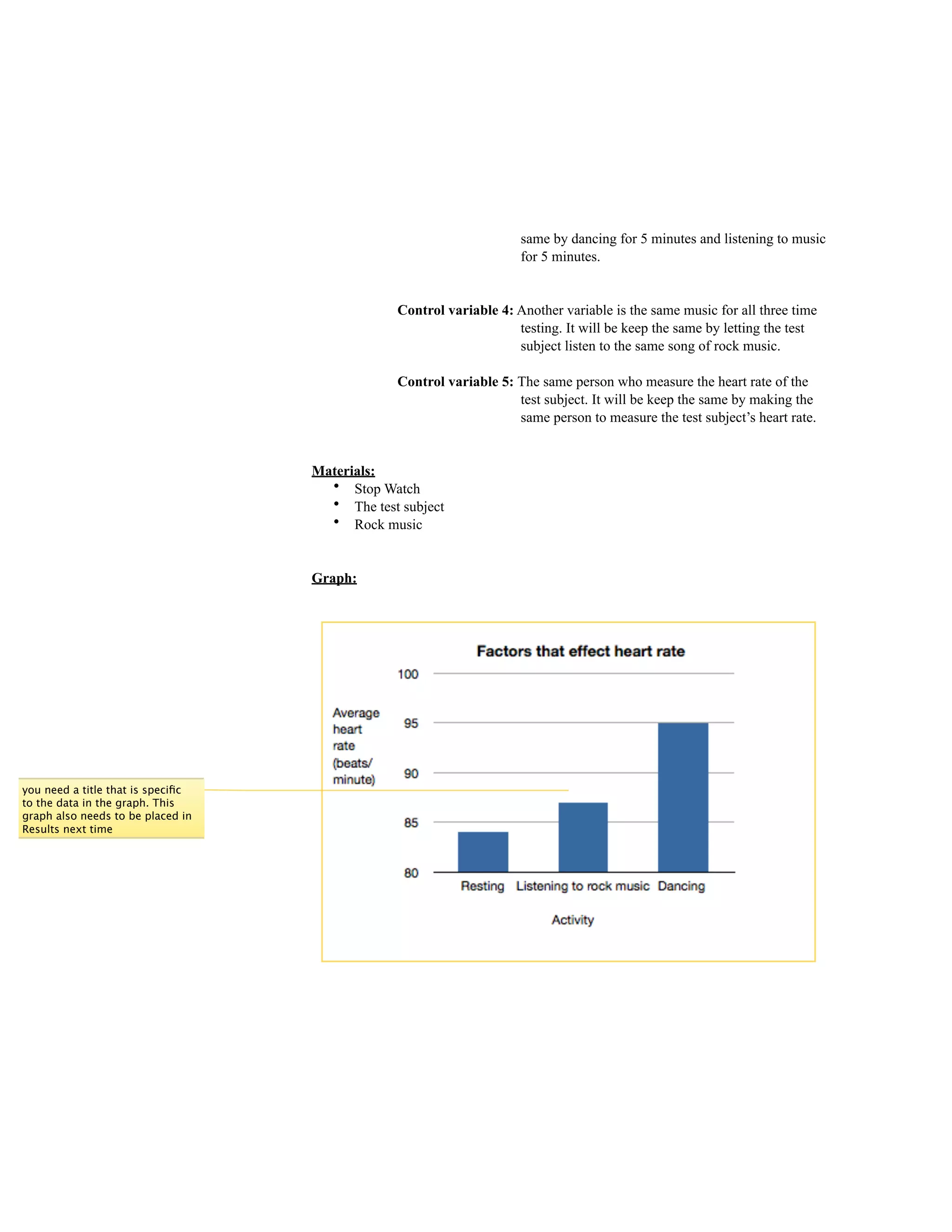 Official heart rate lab report | PDF