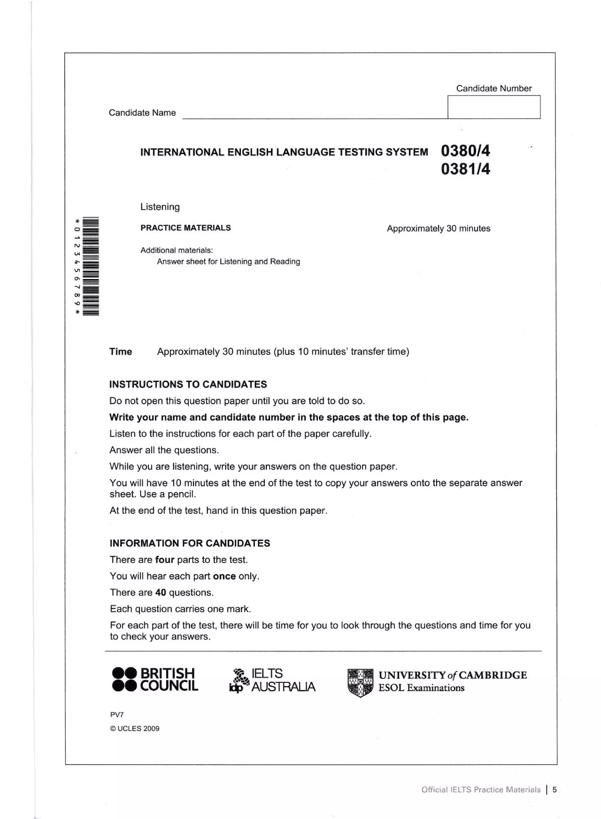 Official ielts practice material | PDF