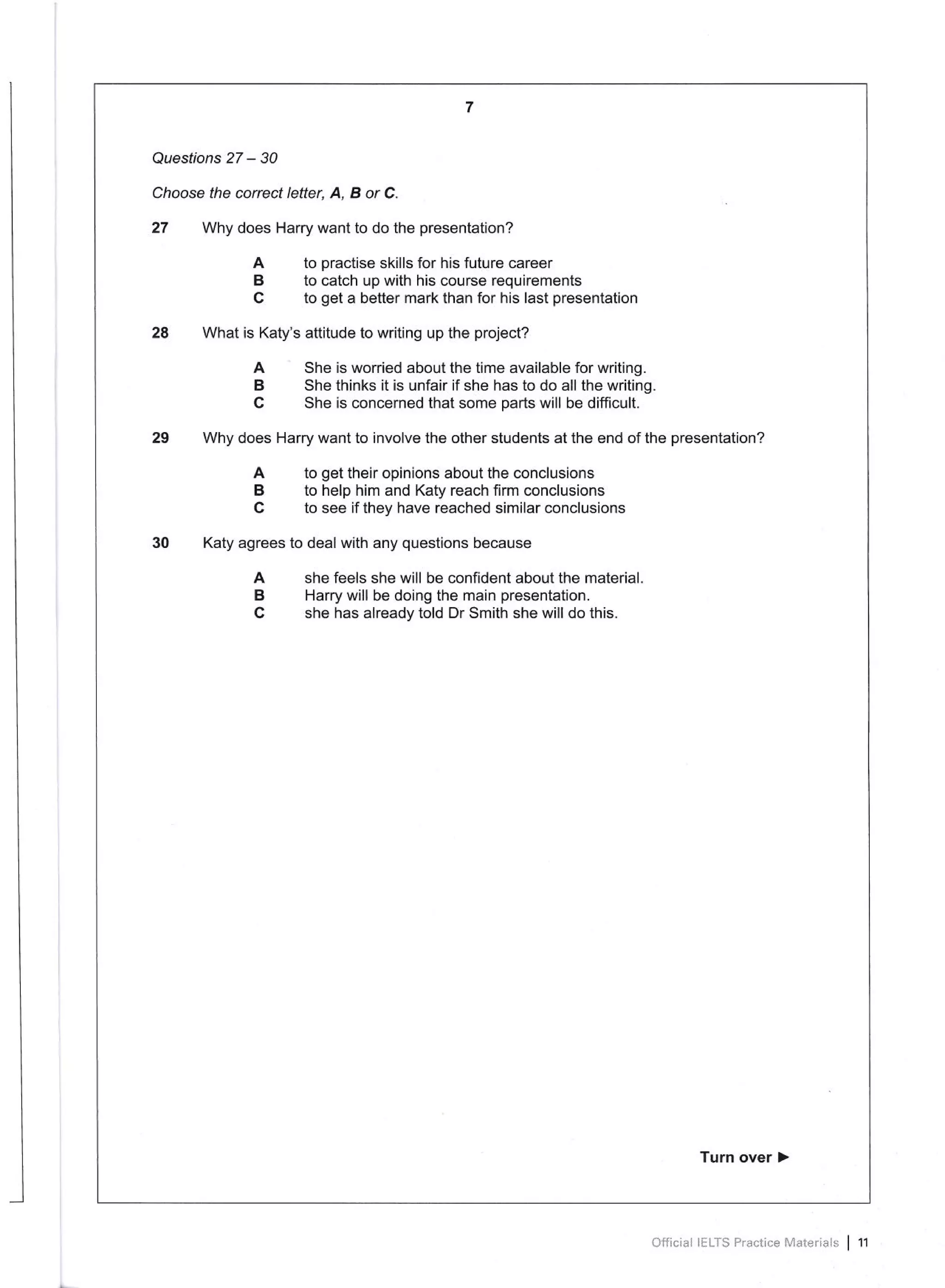 Official ielts practice material updated march 2009 | PDF