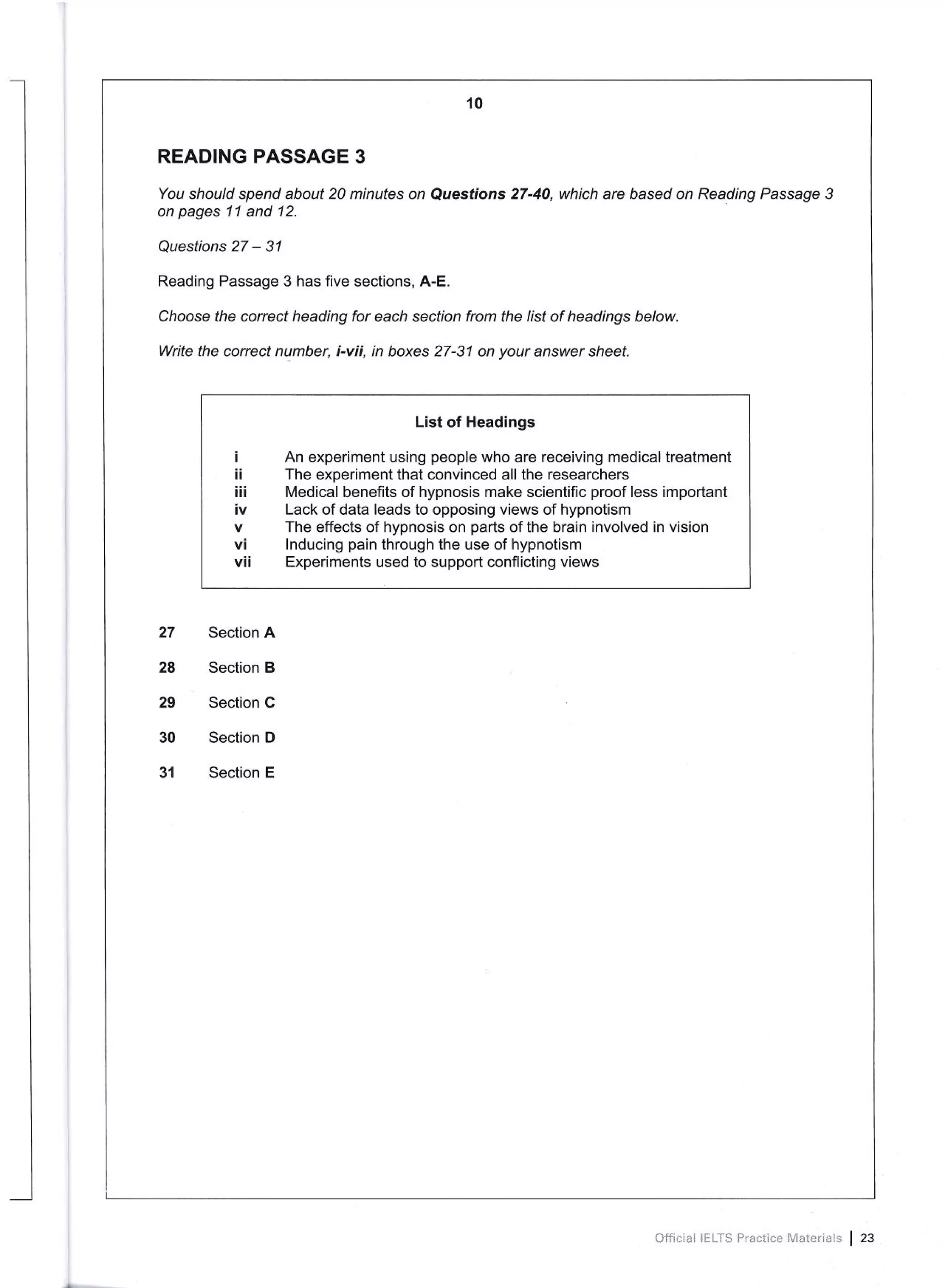 Official ielts practice material updated march 2009 | PDF