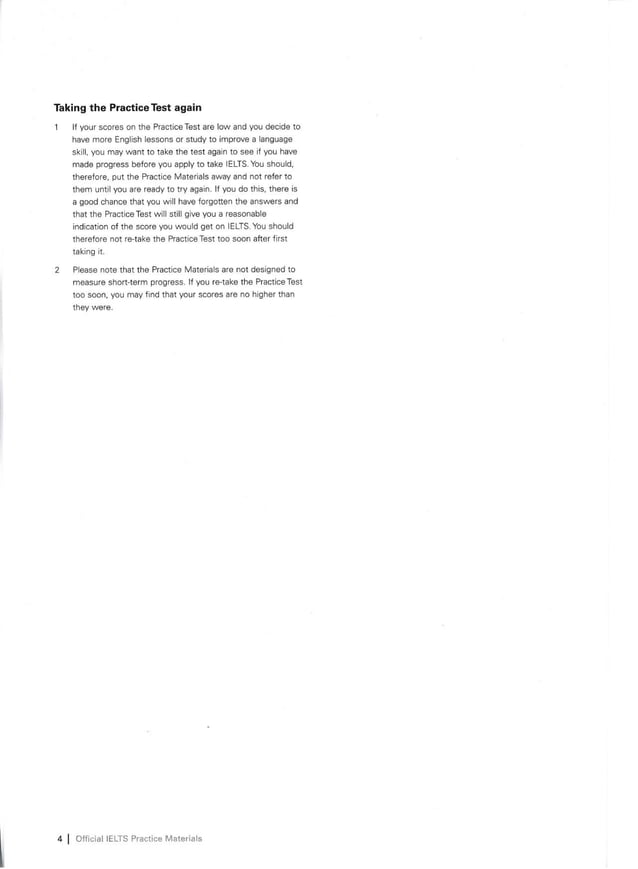 Official ielts practice material updated march 2009 | PDF