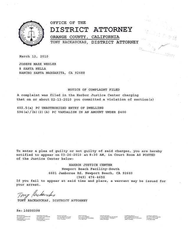 Official joseph wexler_criminal | PDF