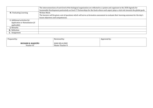 Official MATATAG Weekly Lesson Log Format.pdf | Educational Assessment | Education