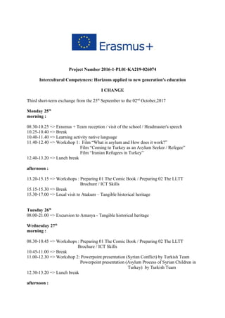 Turkey exchange programme | PDF