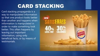 Card Stacking Examples