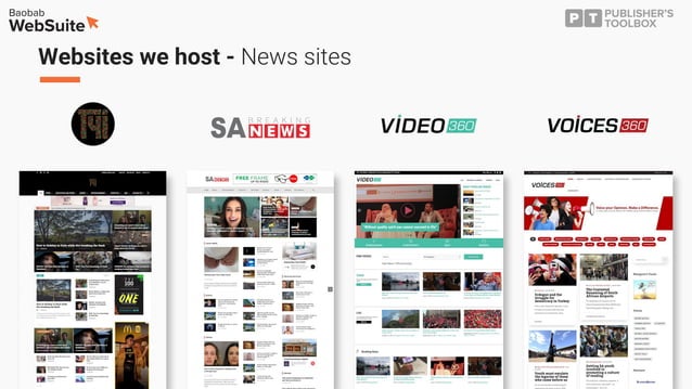 Baobab WebSuite overview - Publisher's Toolbox | PDF