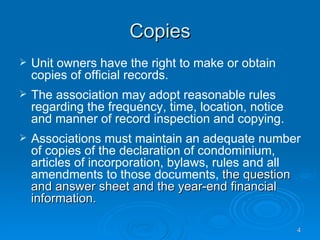 Official Records of a Condominium Association | PPS