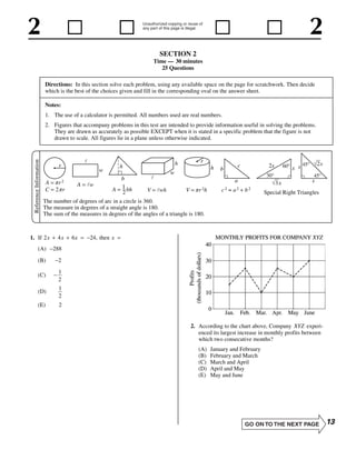 Official sat practice_test_2001 | PDF
