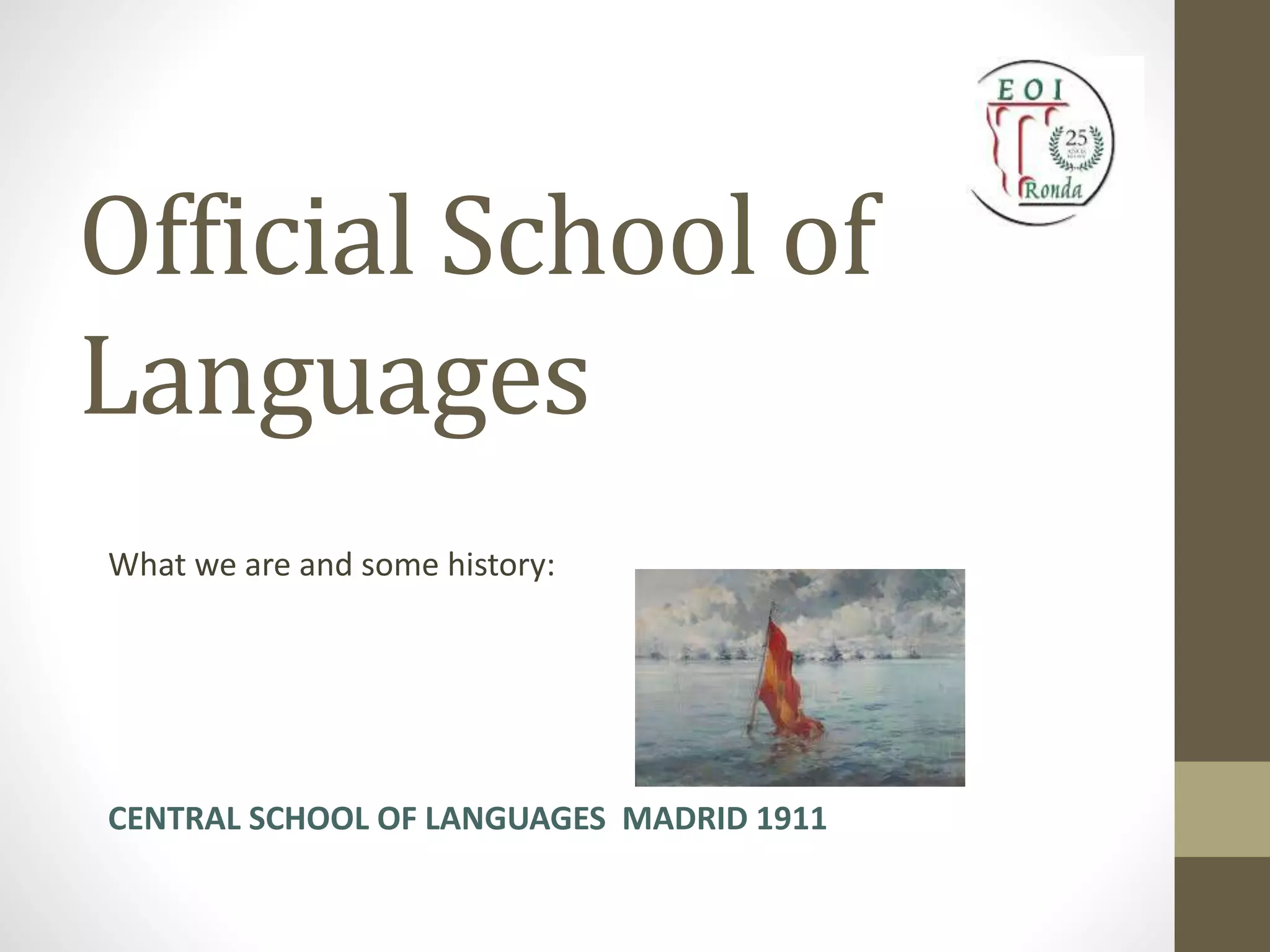 Official school of languages talk | PPT
