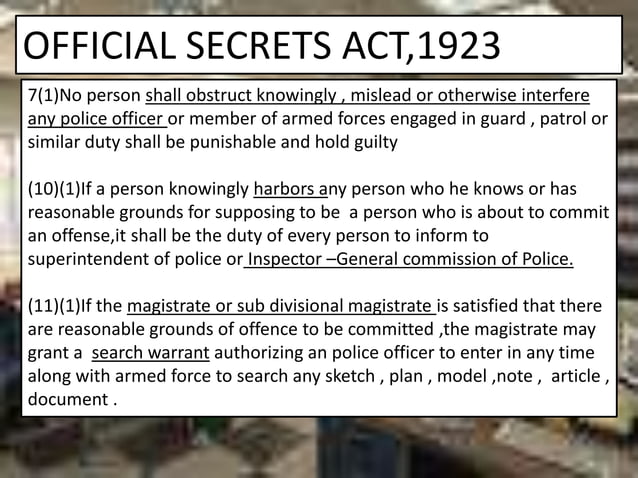 Official secrets act | PPTX | Law