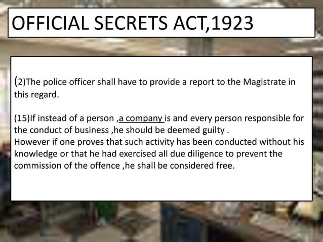 Official secrets act | PPTX | Law